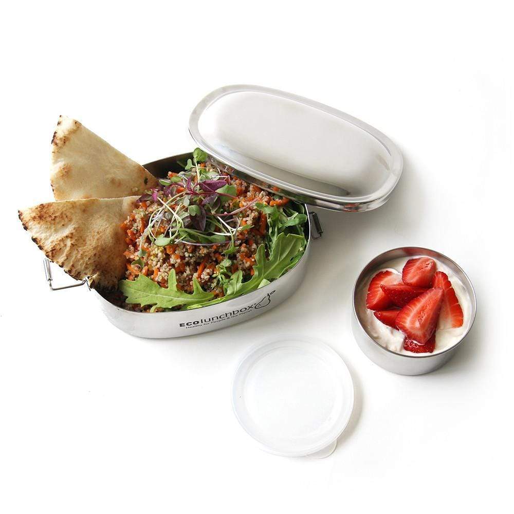 ECOlunchbox Oval Food Storage Container & Snack Cup with Lid